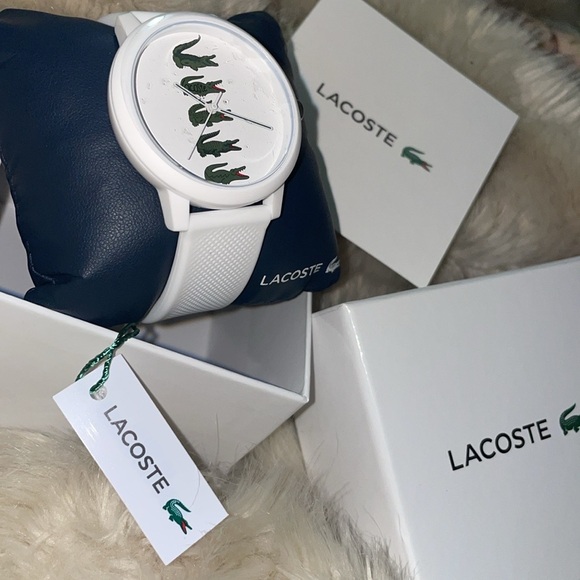 Lacoste | Accessories | Lacoste Awesome Awesome White Silicone 5 Logo ...